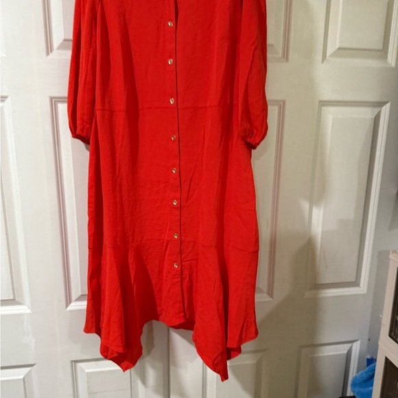 Other | Red Buttondown Dress | Poshmark